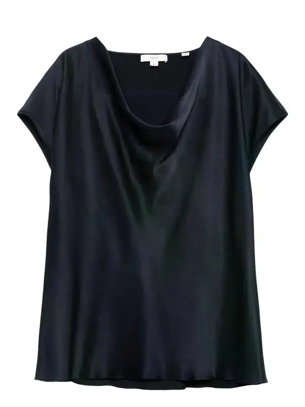 Vince Cowl-neck Silk Blouse - Blue