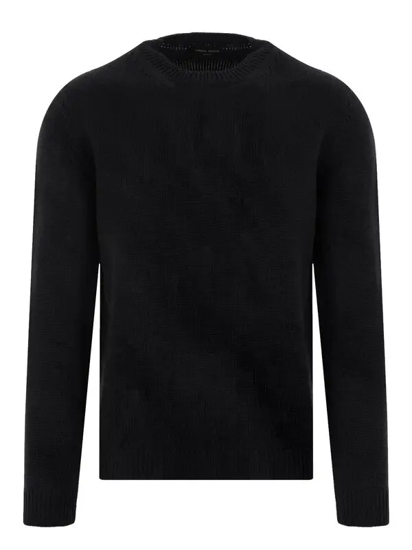 ROBERTO COLLINA Crew-neck Merino Jumper - Black