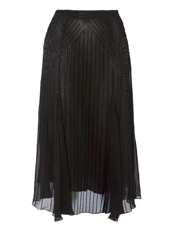 TEMPERLEY LONDON Neptune Midi Skirt - Black