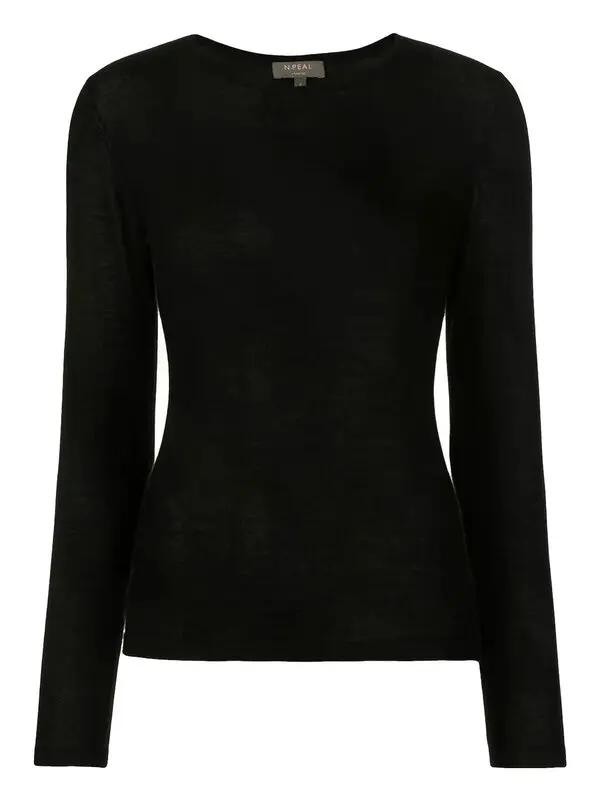 N.peal Long-sleeve Cashmere Jumper - Black