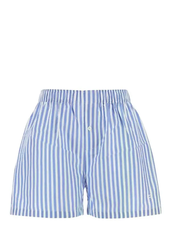 Philosophy Di Lorenzo Serafini Striped Elasticated Shorts - Blue