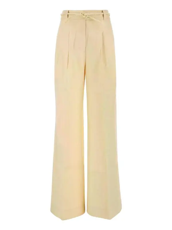 Zimmermann High-waisted Pleated Trousers - Yellow