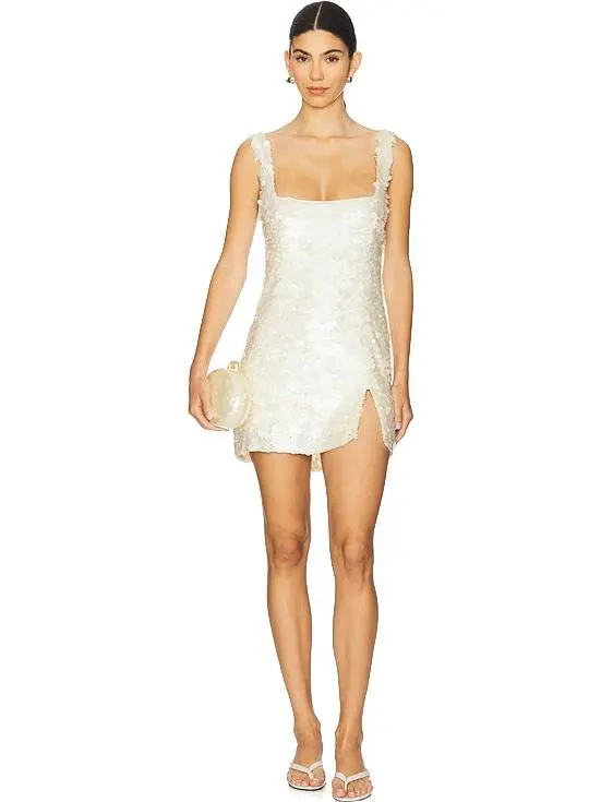 LOVERS AND FRIENDS Delphine Mini Dress - White Shell