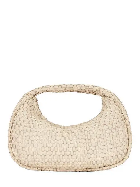 ST. AGNI Lattice Weave Mini Bon Bon Bag - Creme
