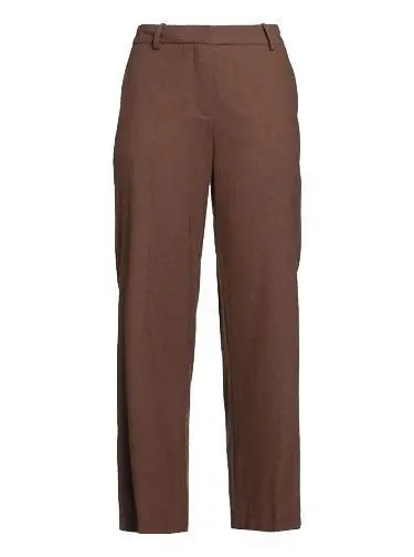 ALYSI Straight-leg Flannel Pants - Brown