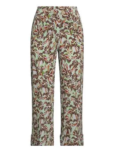 SIYU Printed Straight-leg Cropped Pants - Green