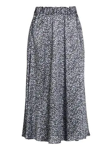 SHIRTAPORTER Midi Leopard-print Skirt - Blue