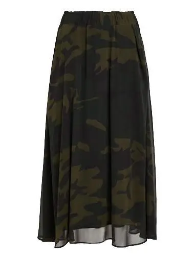 SHIRTAPORTER Crepe Midi Skirt - Green