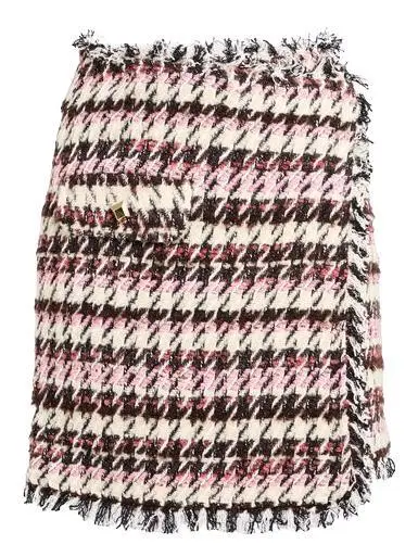 SHIRTAPORTER Mini Tweed Wrap Skirt - Pink