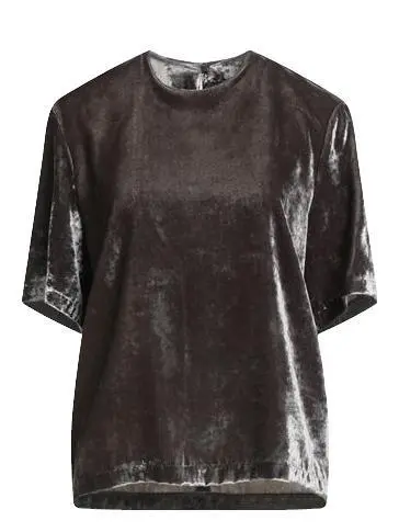 Alpha Studio Solid Velvet Top - Khaki