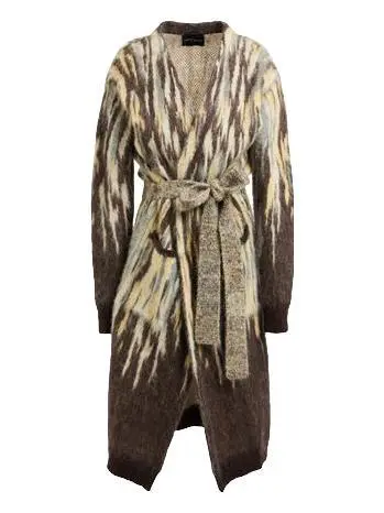 ROBERTO COLLINA Cardigan In Superkid Mohair Blend - Brown