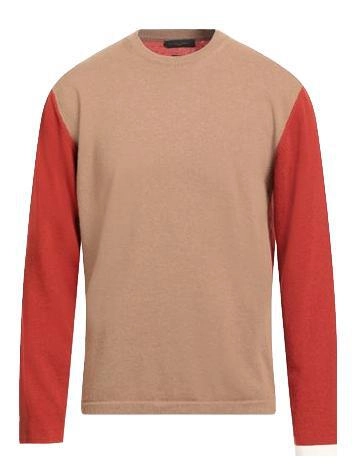 DANIELE FIESOLI Wool & Cashmere Two-tone Sweater - Camel