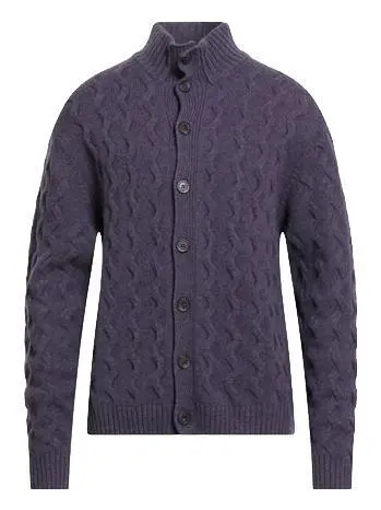 DANIELE FIESOLI Merino Wool Cardigan - Purple