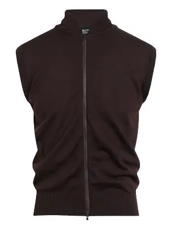 Alpha Studio Cardigan In Merino Wool - Brown
