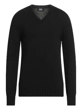 Alpha Studio Sweater In Wool, Viscose, Polyamide, And Cashmere - Black