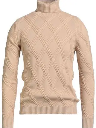 Alpha Studio Turtleneck Merino Wool Sweater - Beige