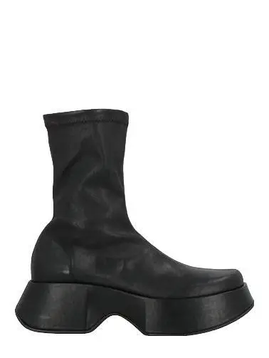 VIC MATIE Leather Ankle Boots - Black