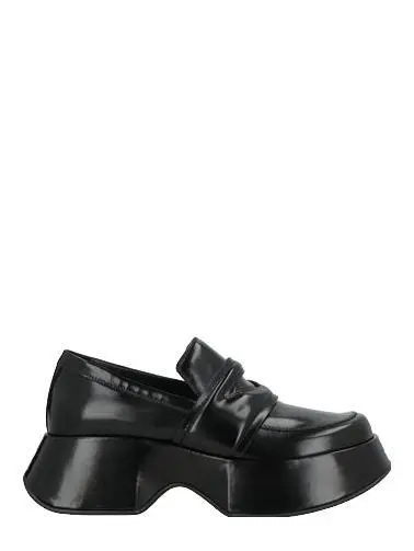 VIC MATIE Loafers In Glossed Leather - Black