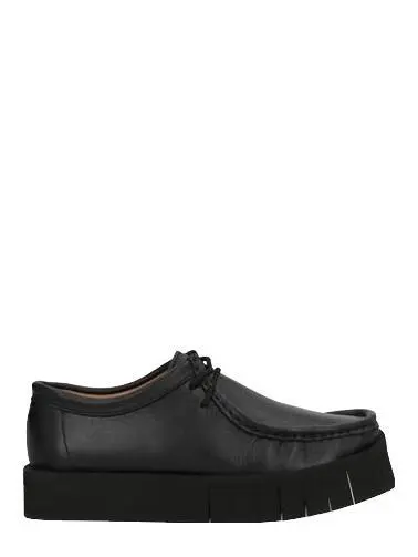 PALOMA BARCELO Lace-up Leather Flatforms - Black