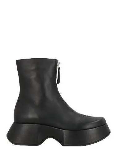 VIC MATIE Leather Ankle Boots - Black