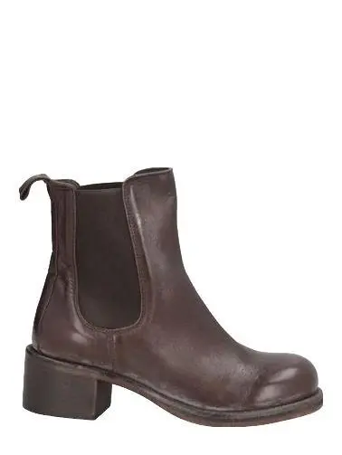 Moma Ankle Boots In Calfskin Leather - Brown