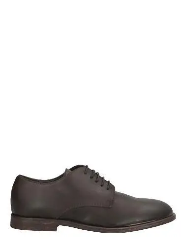 Moma Dark Calfskin Lace-up Derby Shoes - Brown
