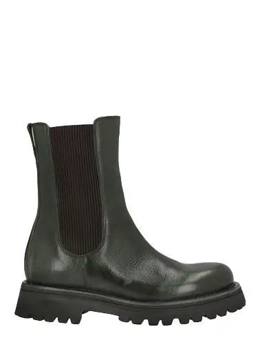 Moma Dark Calfskin Ankle Boots - Green