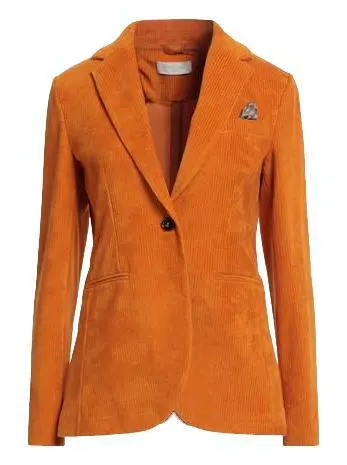 CIRCOLO 1901 Single-breasted Corduroy Blazer - Orange