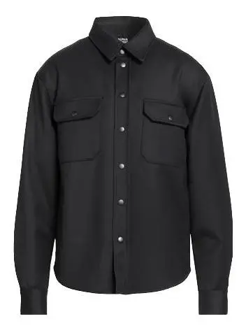 Alpha Studio Shirt Size Polyester, Virgin Wool, Elastane - Black