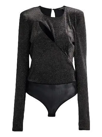 Patrizia Pepe Bodysuit In Polyester And Elastane - Black