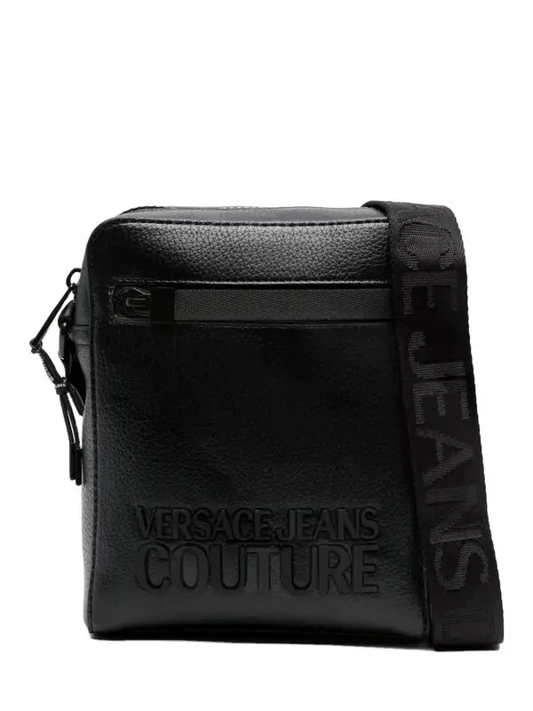 Versace Logo-lettering Crossbody Bag - Black