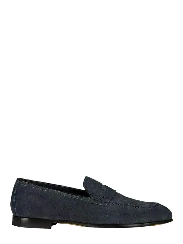 DOUCAL'S Suede Penny Loafers - Blue