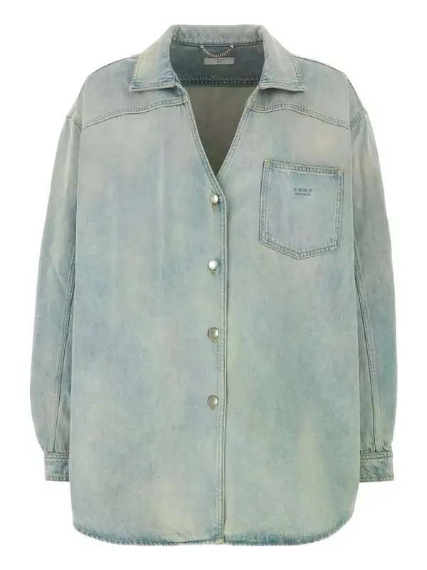 1989 STUDIO Stone-wash Denim Shirt - Blue