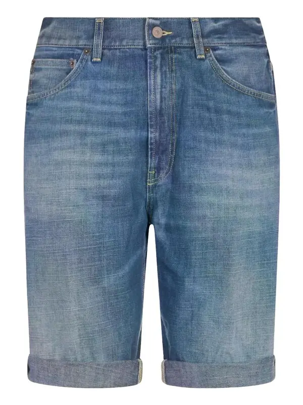 DONDUP Washed Denim Shorts - Blue