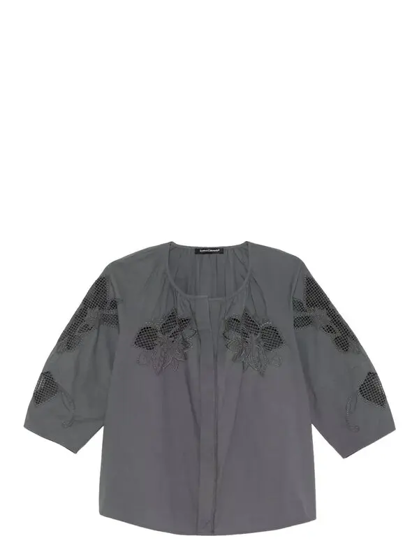LUISA CERANO Cotton Blouse - Grey