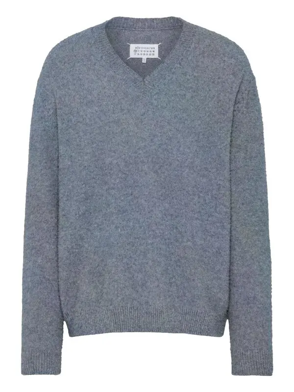 MAISON MARGIELA V-neck Pullover - Blue