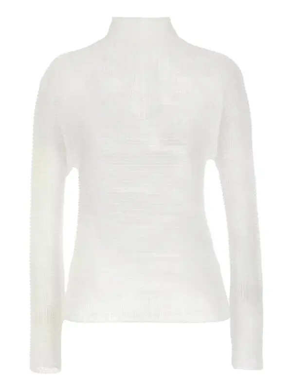 Issey Miyake High-neck Top - White
