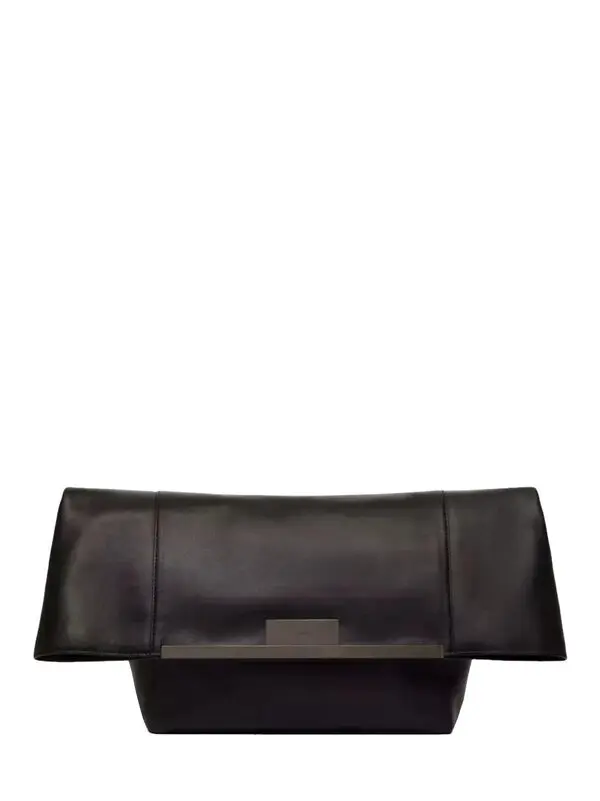 Max Mara Folded Leather Crossbody Bag - Black