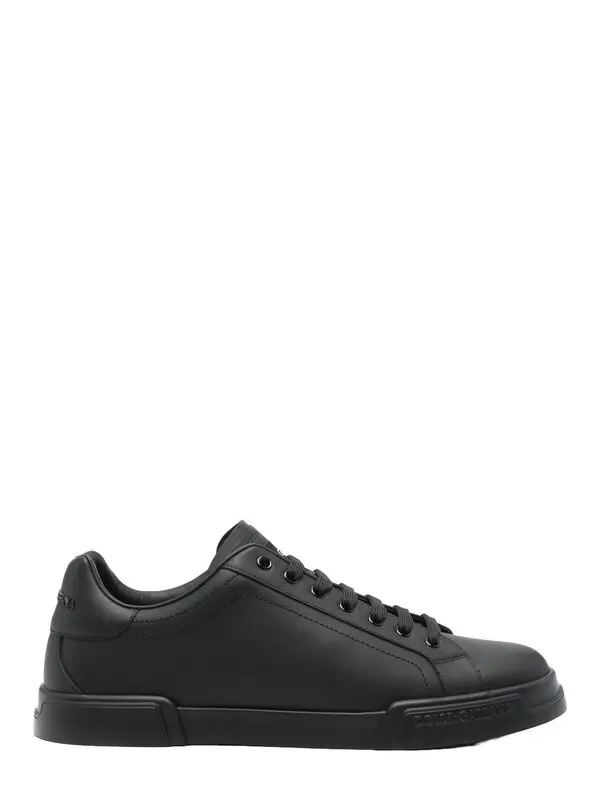 Dolce & Gabbana Low-top Nappa Leather Sneakers - Black