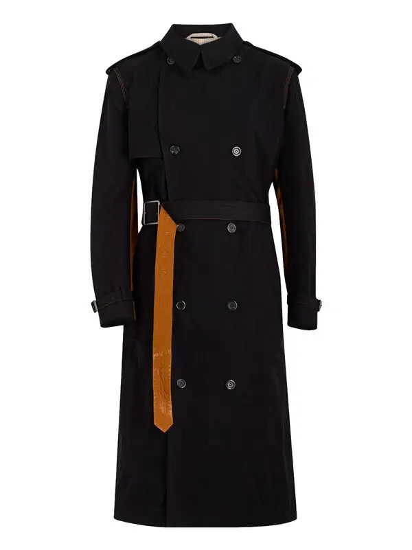 S.S.DALEY Cotton-blend Trench Coat - Black