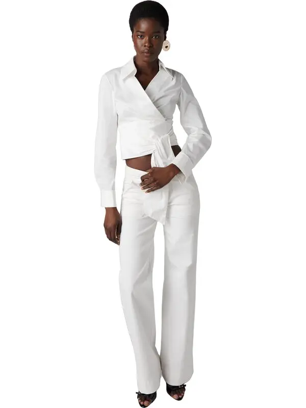 Diane Von Furstenberg Perfect Wrap Top - White