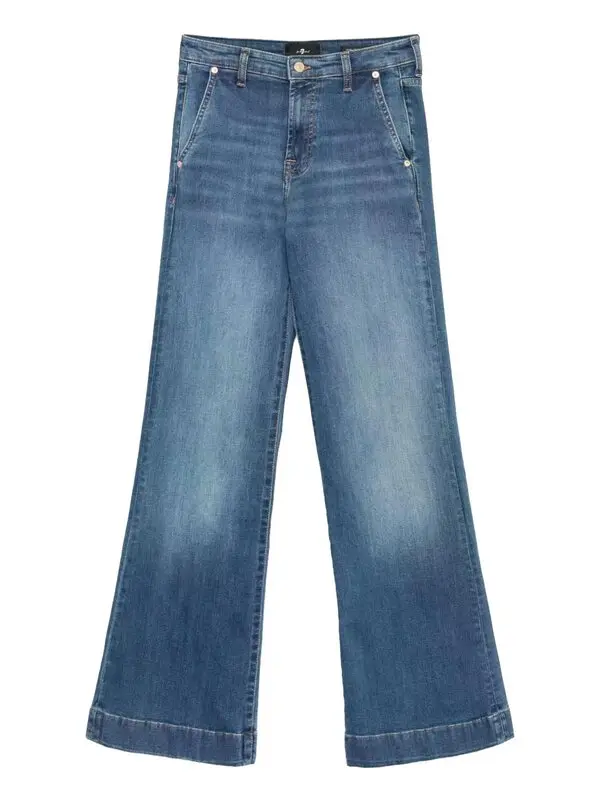 7 For All Mankind Stretch-cotton Jeans - Blue
