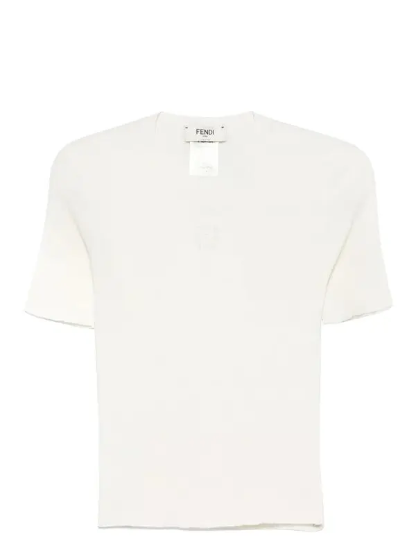 Fendi Silk-cotton Blend T-shirt - F08qq