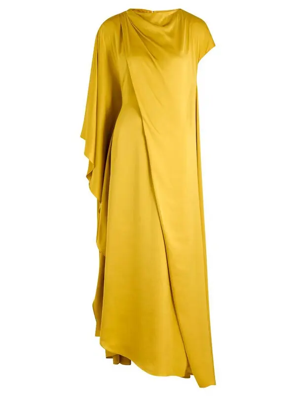 ROKSANDA Hiba Draped Silk Maxi Dress - Yellow