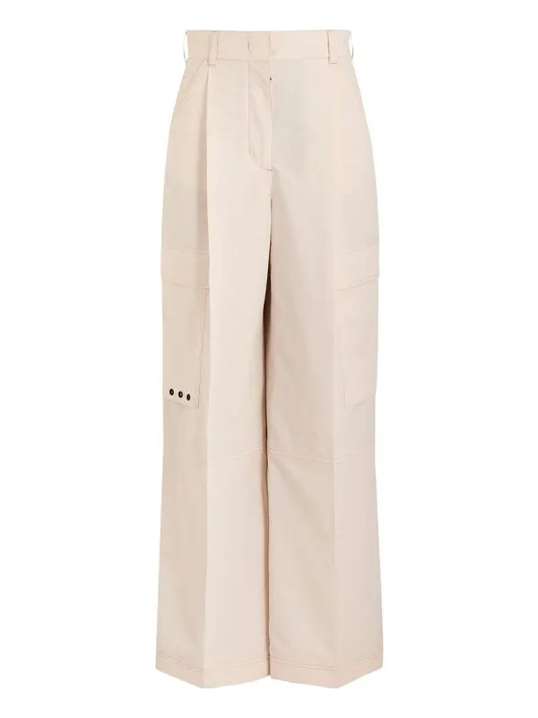 Moncler Shell Cargo Trousers - Ivory