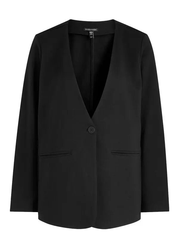 Eileen Fisher Cotton-blend Jacket - Black