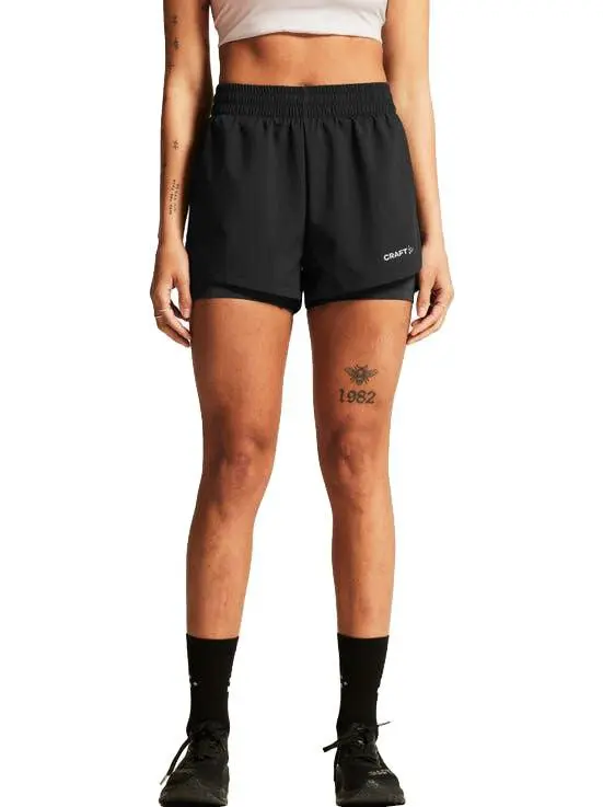 CRAFT Adv Essence 2-in-1 Training Shorts - Black