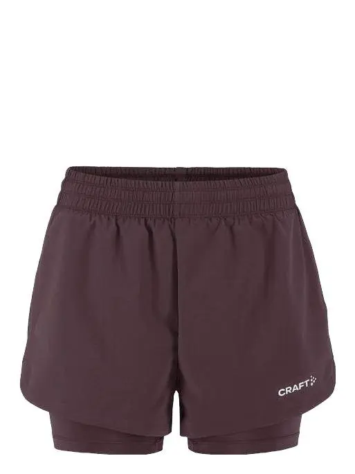 CRAFT Adv Essence 2-in-1 Training Shorts - Dark Plum