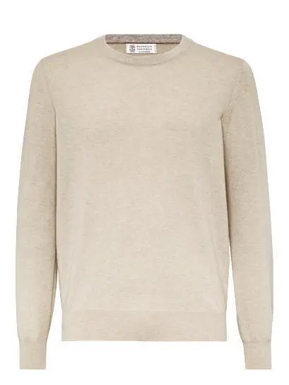 Brunello Cucinelli Cashmere Crew-neck Sweater - Sand