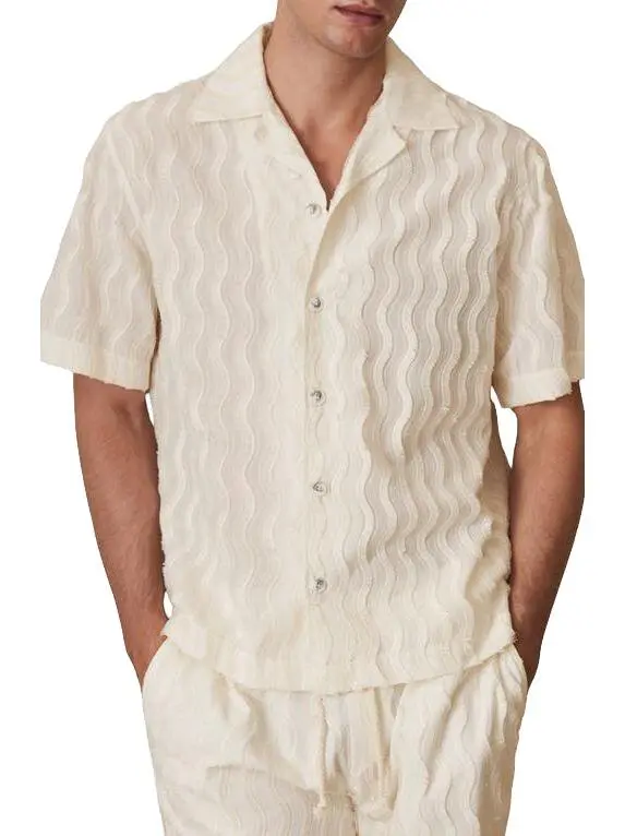 REISS X Ché Mastella Camp Shirt - Off White